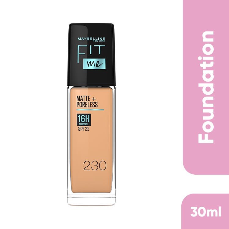 MAYBELLINE Fit Me Matte + Poreless Liquid Foundation - 230 Natural Buff ...